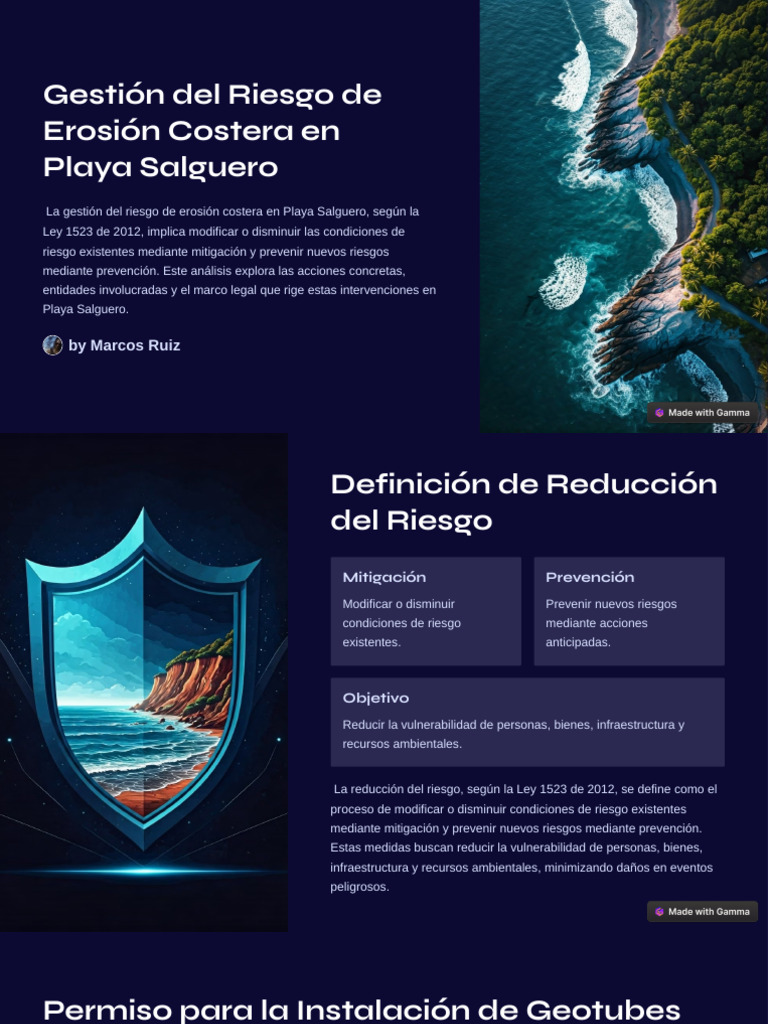 Gestion-del-Riesgo-de-Erosion-Costera-en-Playa-Salguero | PDF ...