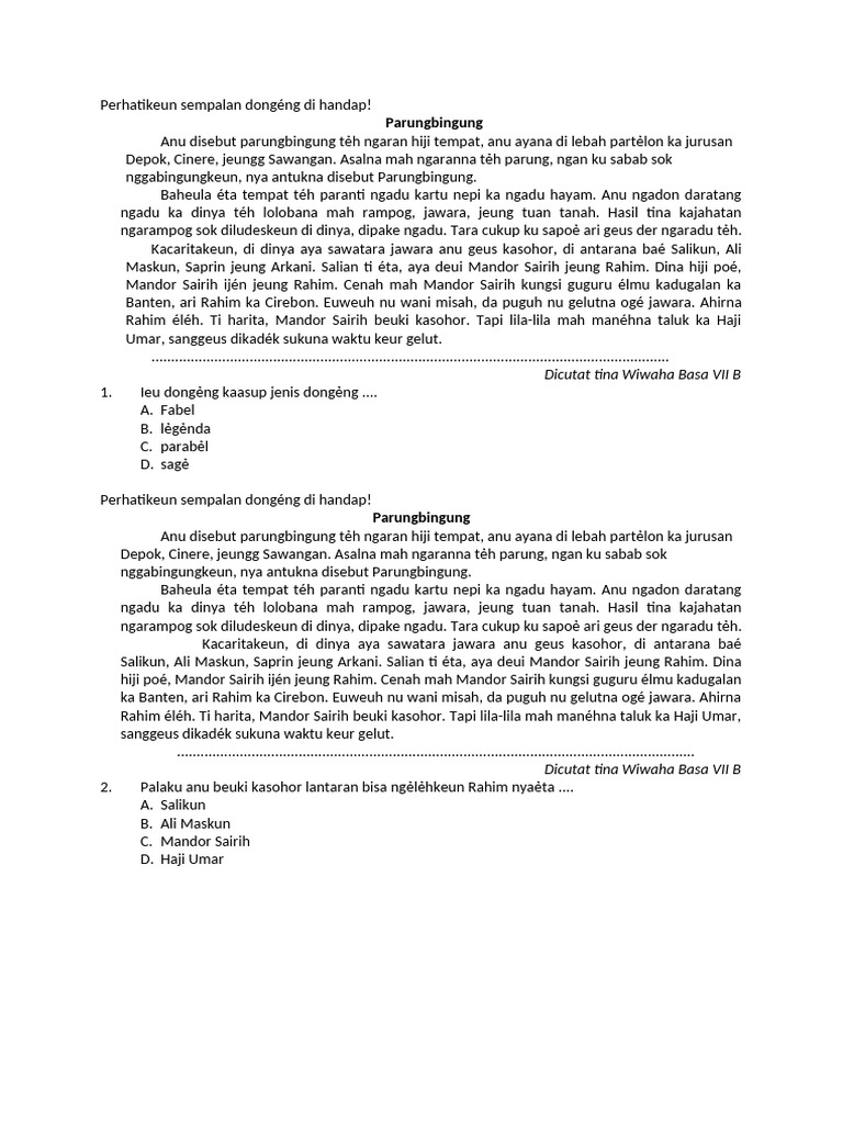 Basun Latihan PAS Genap 2122 | PDF