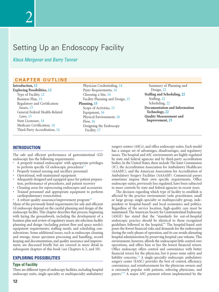 Setting Up An Endoscopy Facility 2019 | PDF | Medicare (United States ...