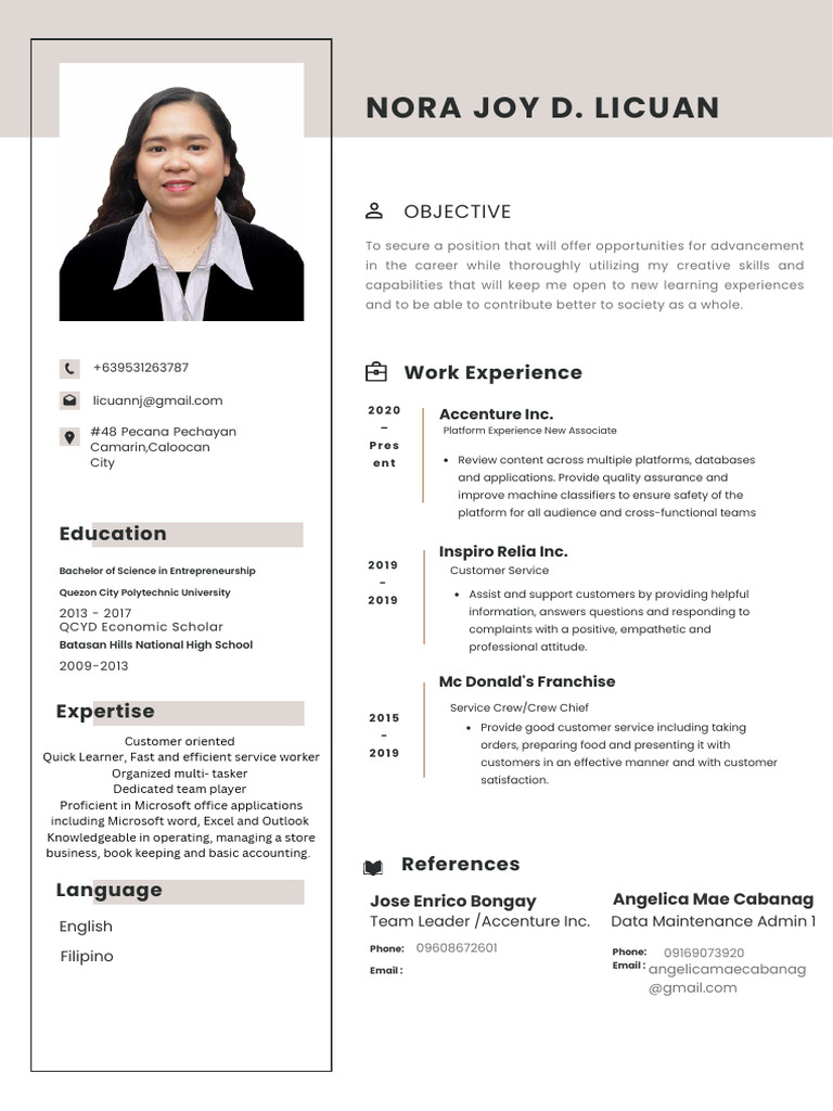 Pechayan Caloocan Resume Template | PDF | Learning | Computing