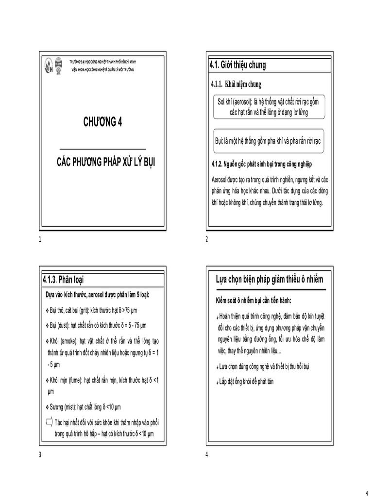 Chuong 4 - Cac Phuong Phap Xu Ly Bui | PDF | Internet Access