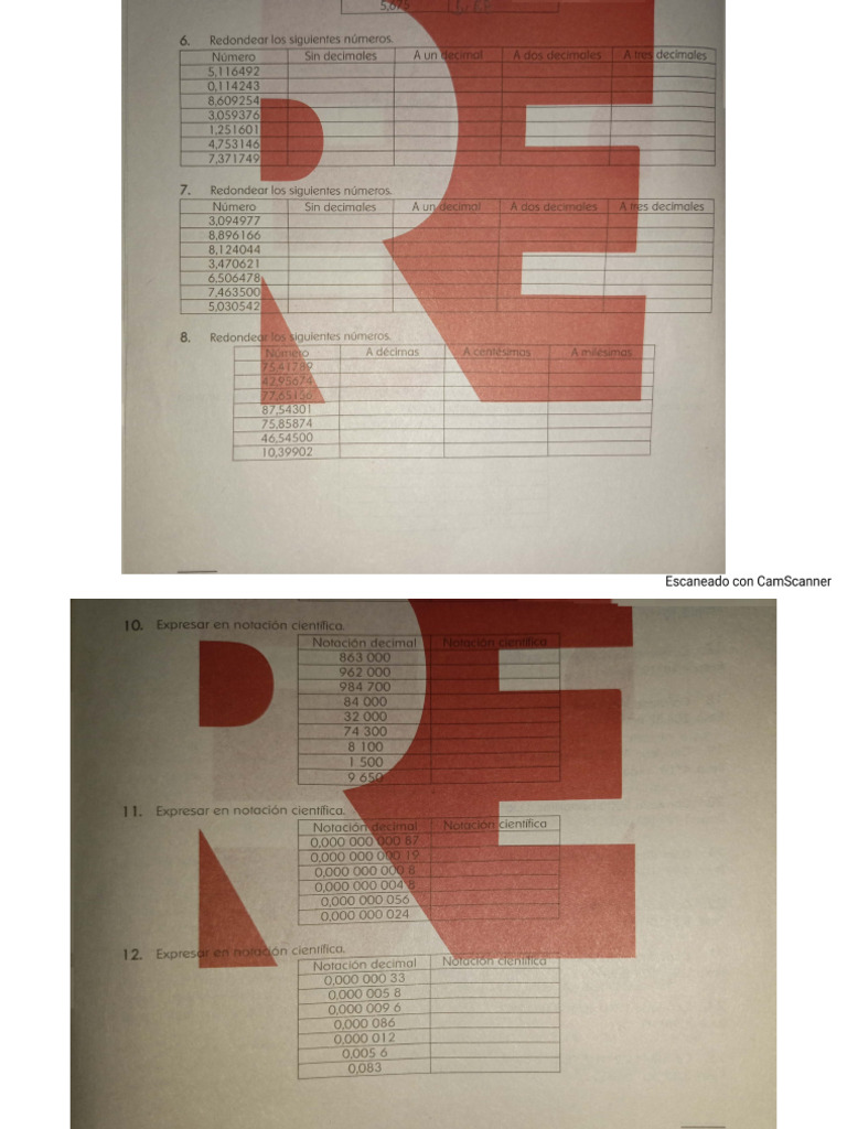 Ejercicios De Matemáticas Pdf