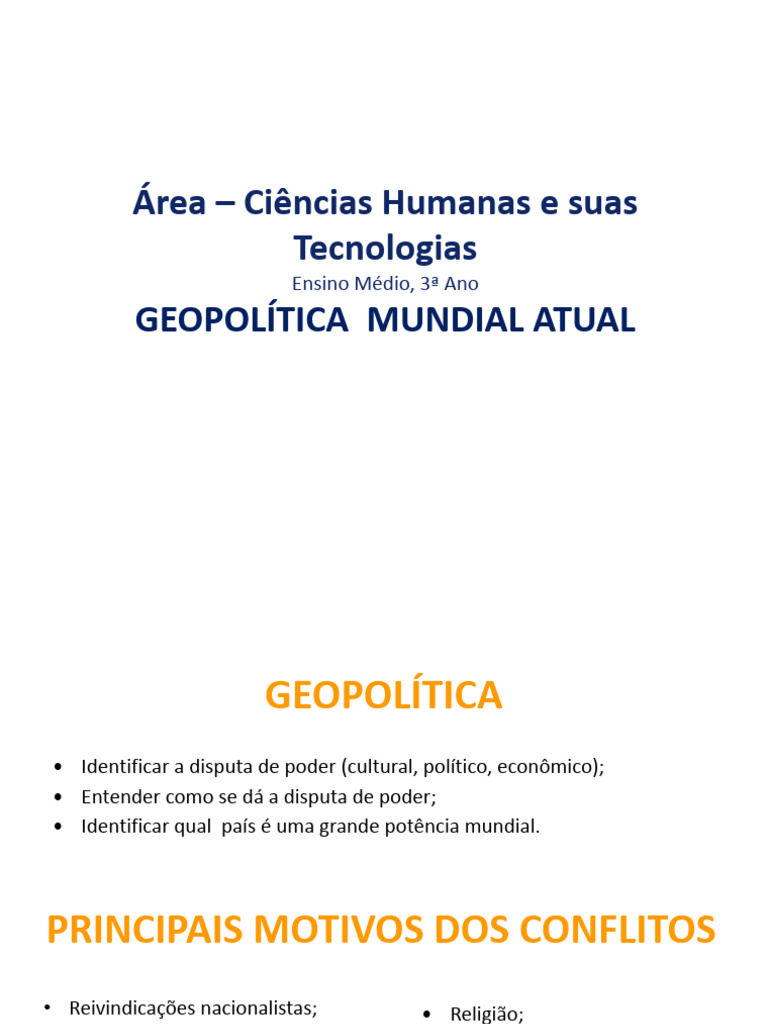 A Geopol-Tica Do Mundo Atual | PDF | Israel | Política mundial