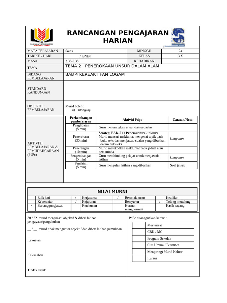 RPH Sns Week 24 | PDF