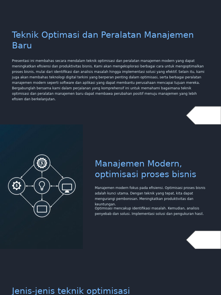 Teknik Optimasi Dan Peralatan Manajemen Baru | PDF