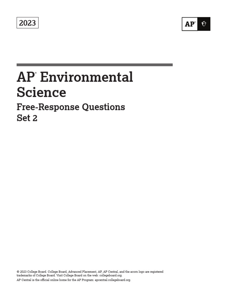 AP Environmental Science 2023 FRQ Set 2 | PDF | Cattle | Surface Runoff