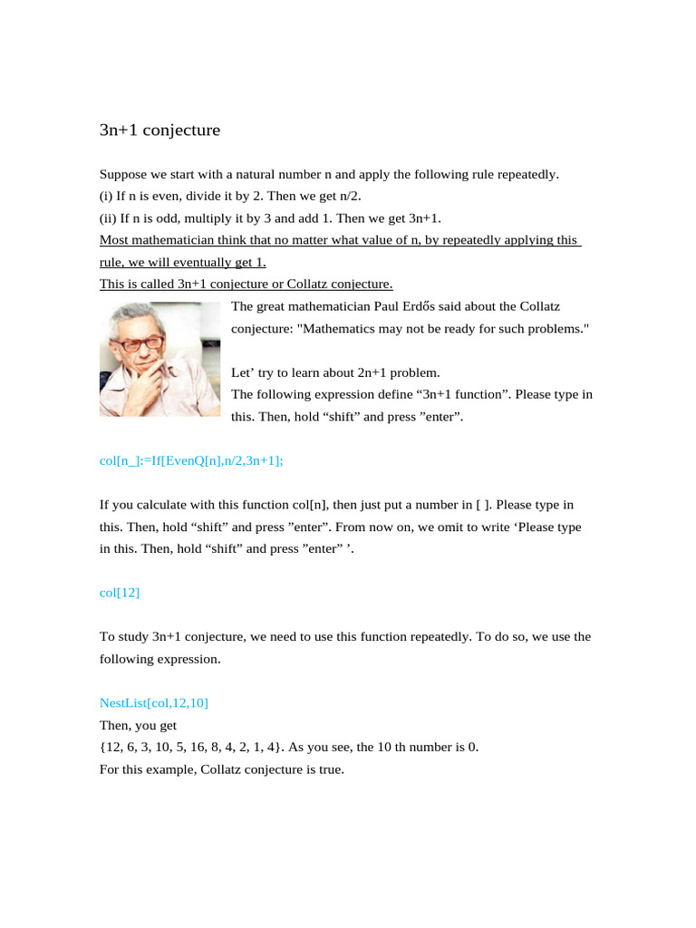 3n+1 problem 2004 | PDF