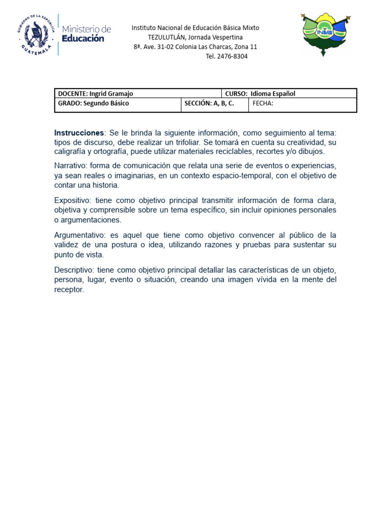 Trabajo a Distancia. 2do. B-sico 09-04.Docx | PDF