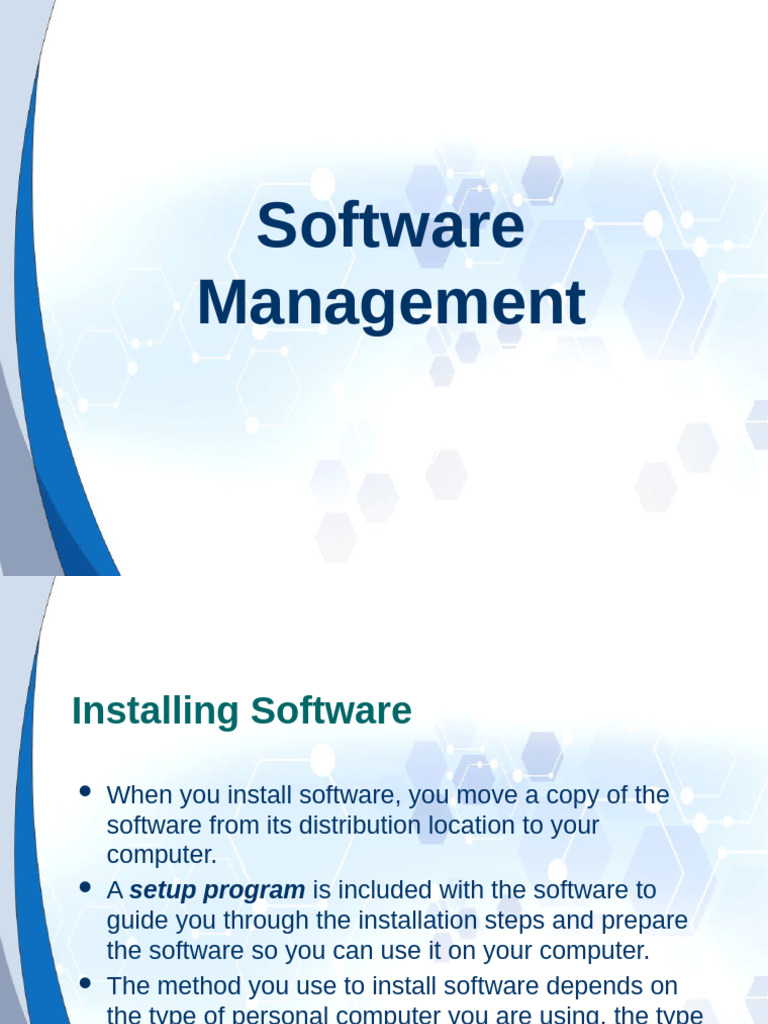 L7 Software Management | PDF | Installation (Computer Programs) | Application Software
