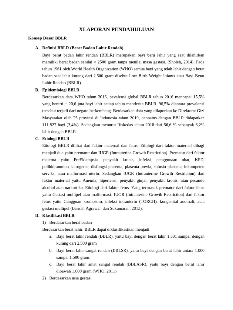 LAPORAN PENDAHULUAN Yolanda | PDF