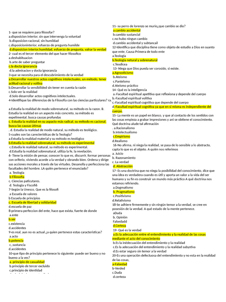 Elementos Clave de la Filosofía y Teología | PDF | Verdad | Teología