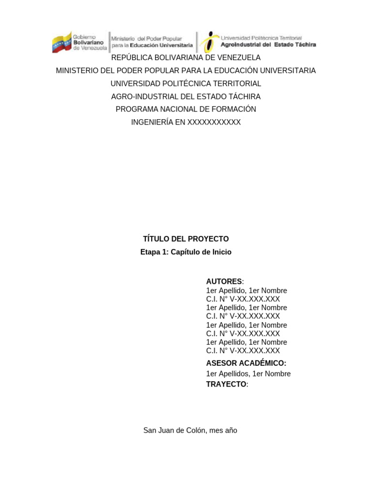 Portada Modelo Capítulo de Inicio | PDF