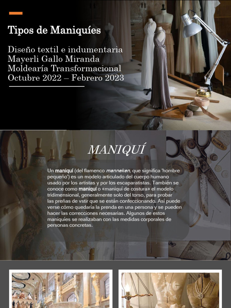 Tipos de Maniquíes en Diseño Textil | PDF