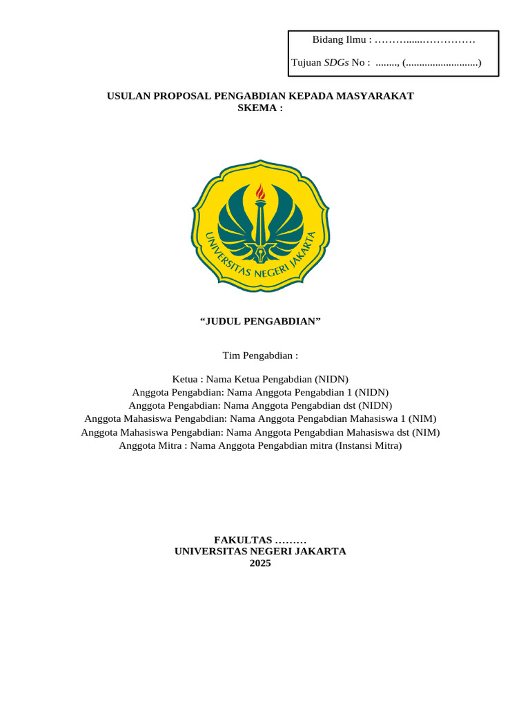 Template Proposal Pengabdian Masyarakat | PDF
