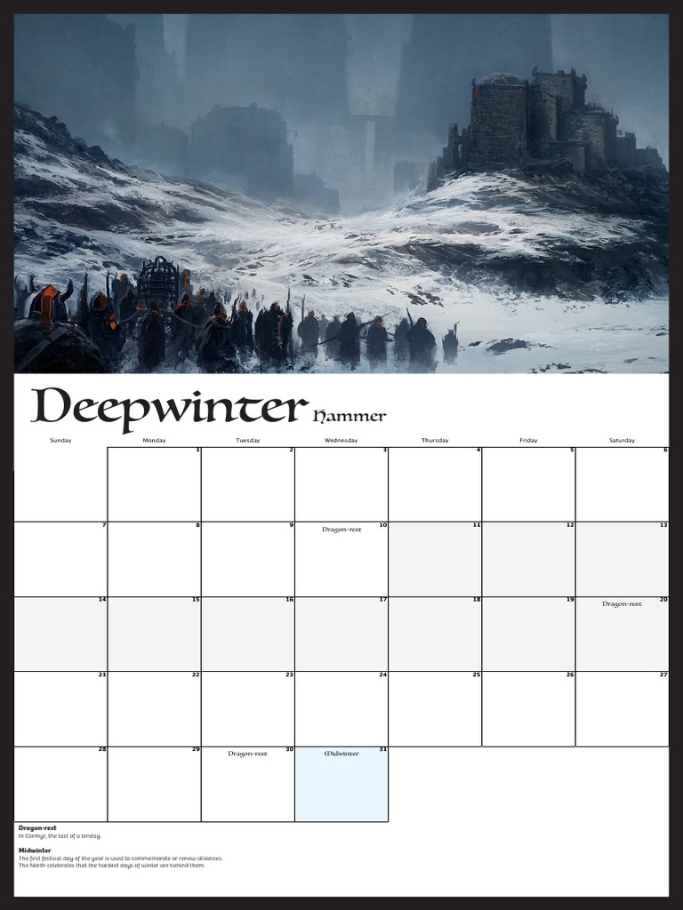 Forgotten Realms Calendar | PDF | Christian Festivals And Holy Days ...