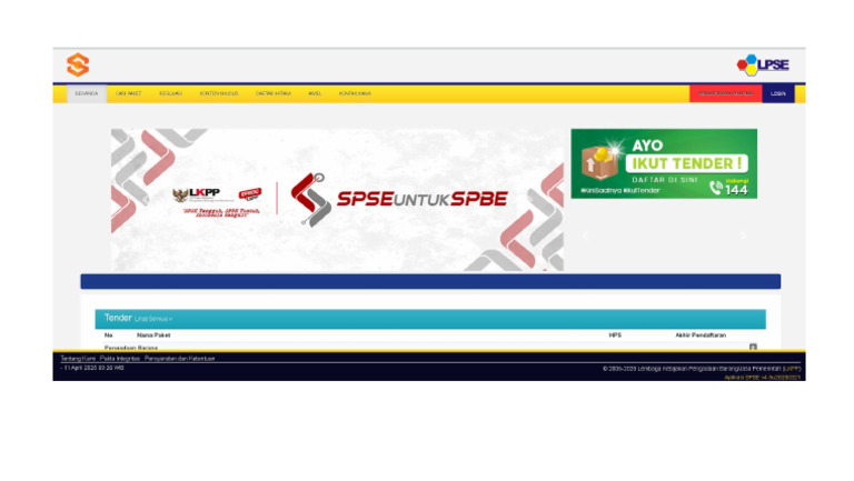 Tampilan SPSE v4 | PDF