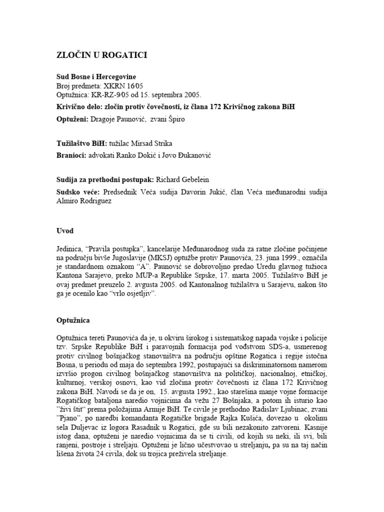 Zlocin_u_Rogatici_Izvjestaji_sa_rasprava | PDF