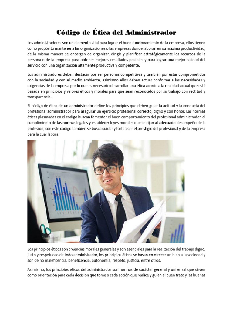 Código de Ética Del Administrador | PDF | Business | Comportamiento