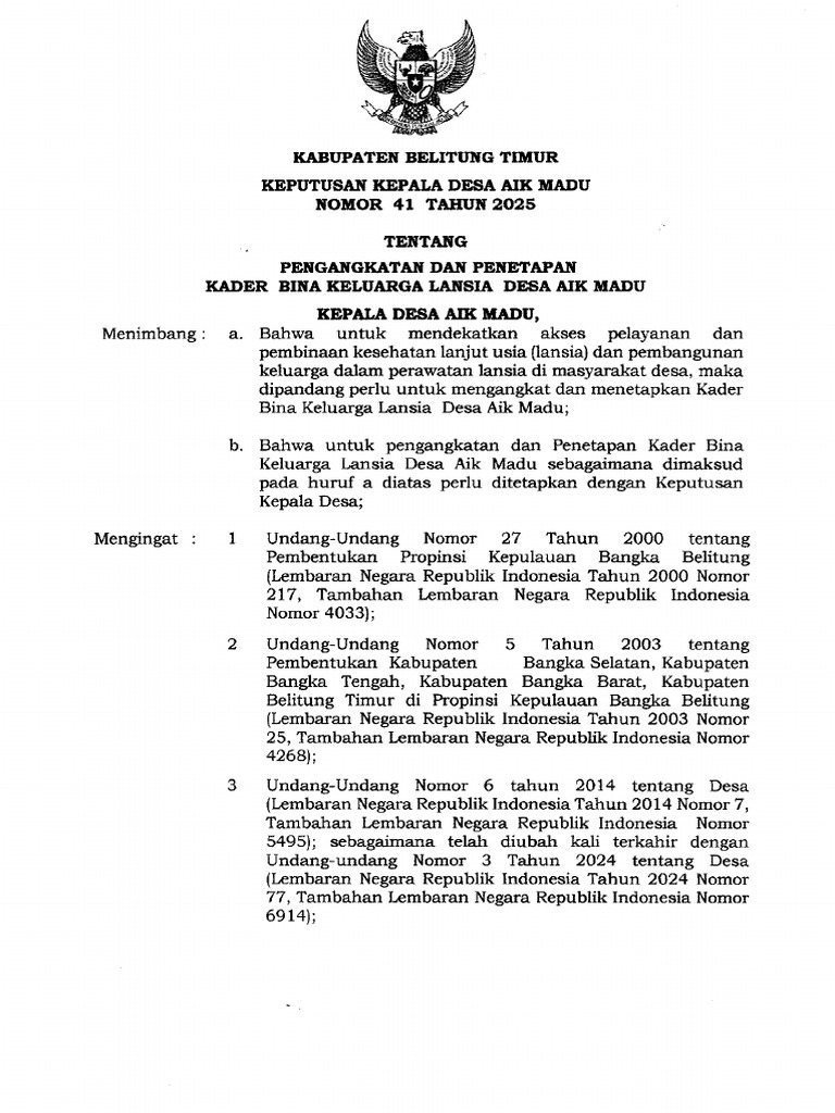 SK BKL 2025 Aik Madu | PDF