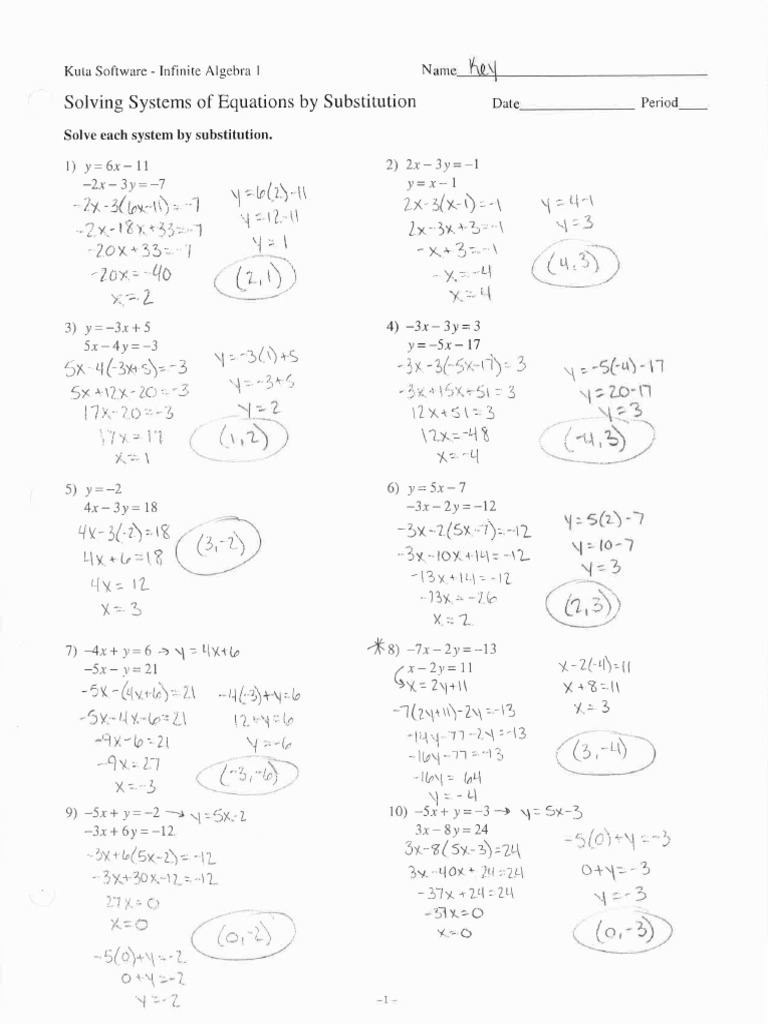 Day 3 SOE Substitution Worksheet Answer Key | PDF