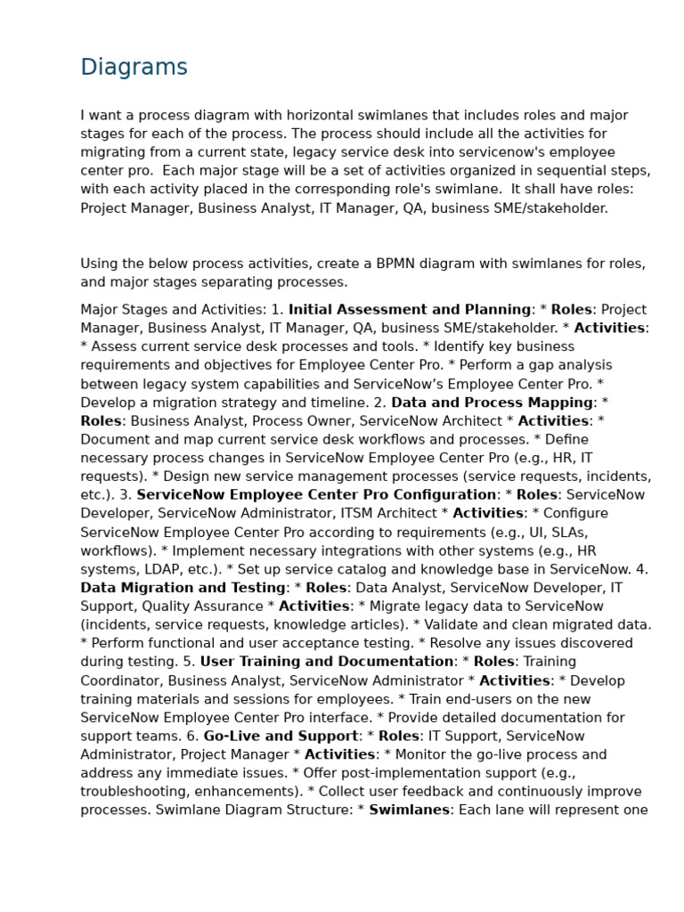 Business Process Diagram For ECP Migration | PDF | Systems Engineering ...