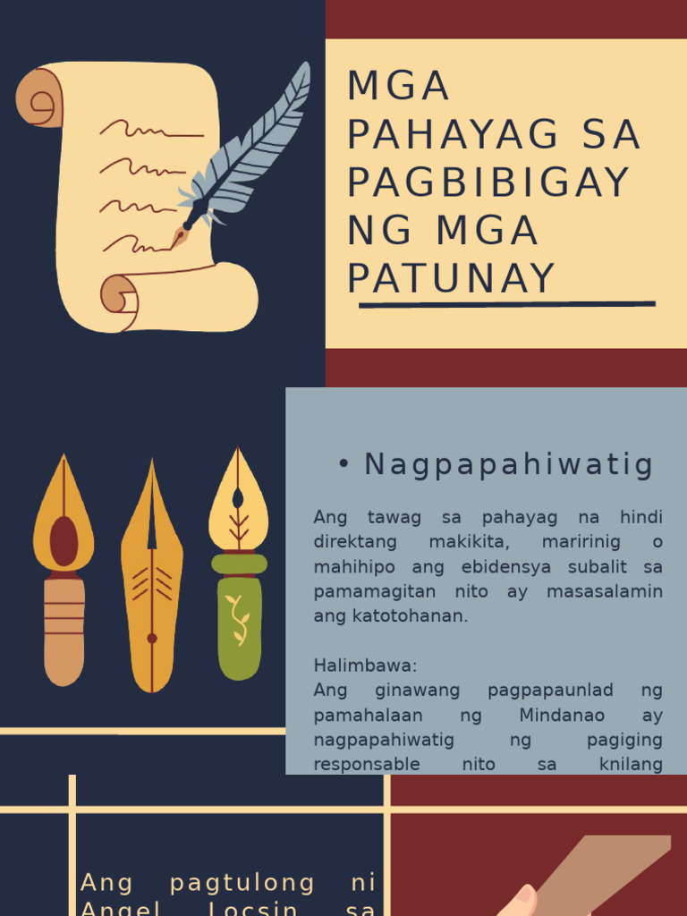 Pahayag Na Nagbibigay NG Patunay | PDF