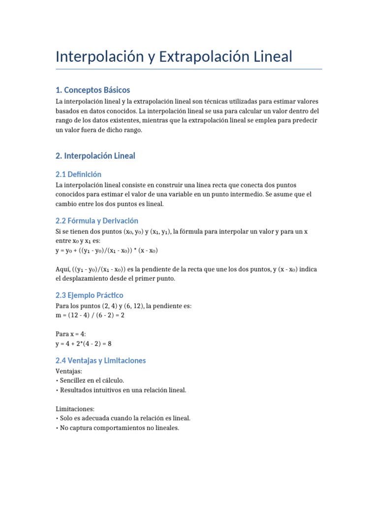 Interpolacion_Extrapolacion | PDF | Matemáticas Aplicadas