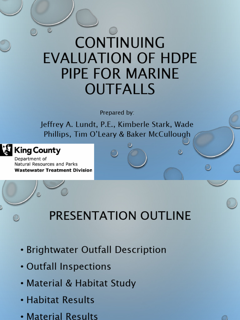 2 Continuing Evaluation of HDPE Pipe For Marine Outfalls | PDF | Young's Modulus | Deformation ...