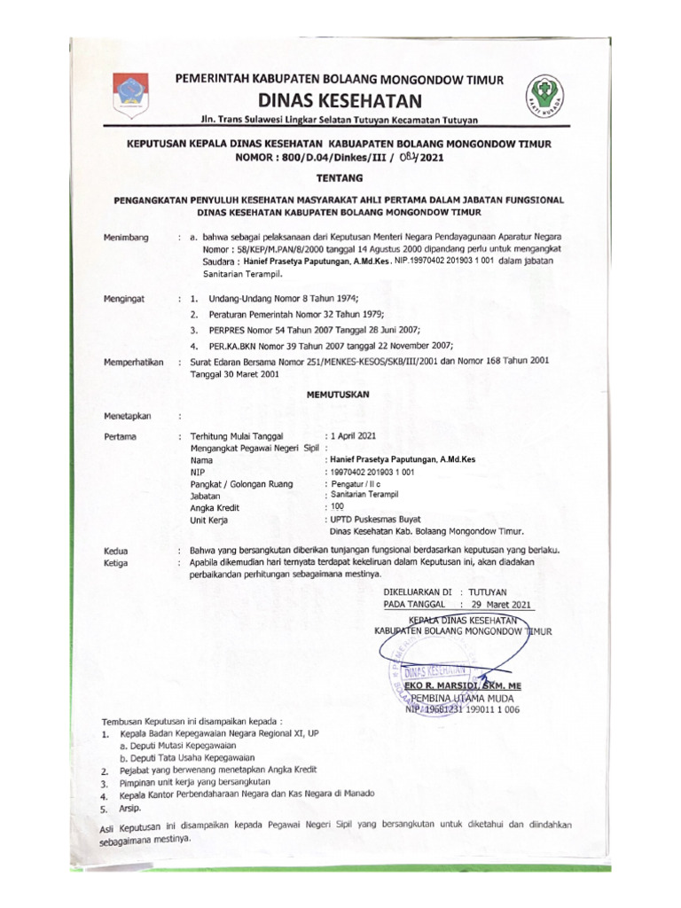 Dok SK Jabatan | PDF