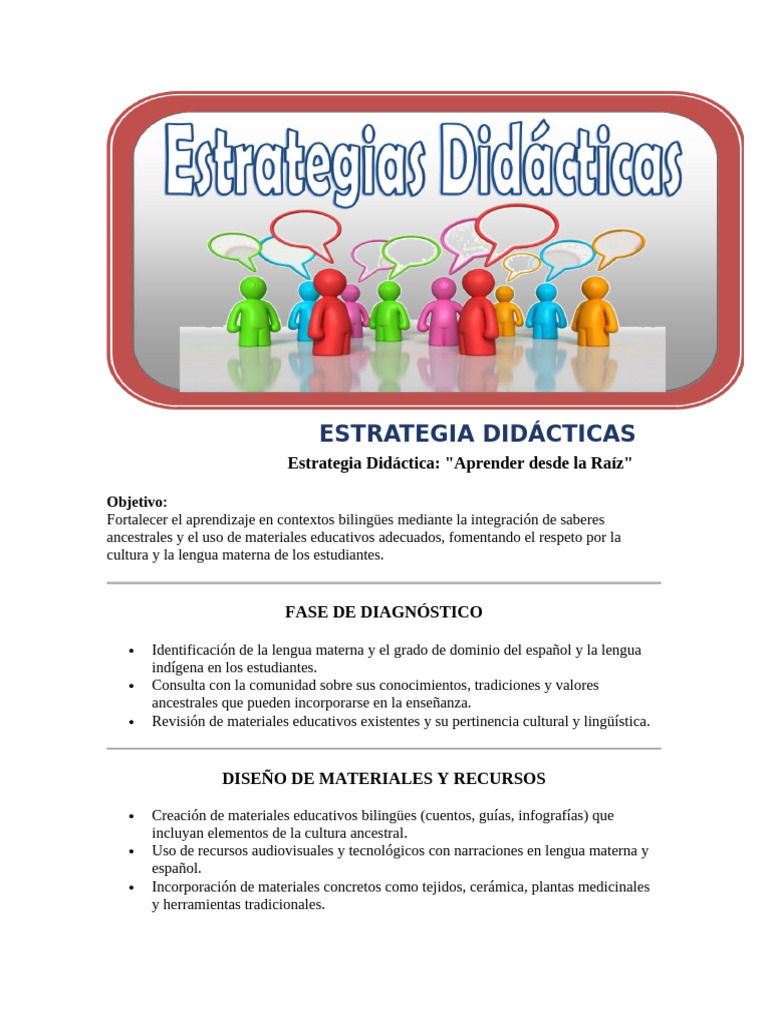 Estrategia Didácticas | PDF | Multilingüismo | Aprendizaje