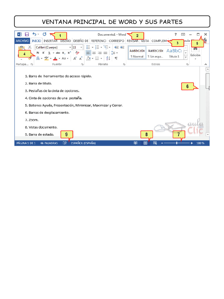 Ventana Principal de Word y Sus Partes | PDF