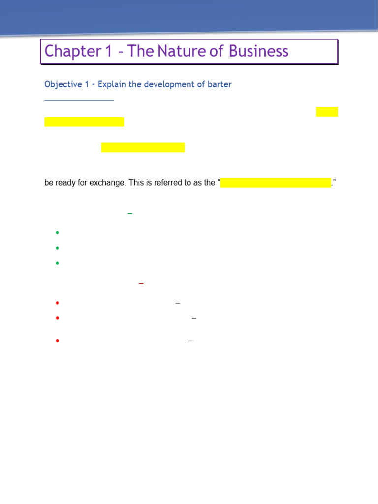 Flash Card Notes - Nature of Business | PDF | Partnership | Banks