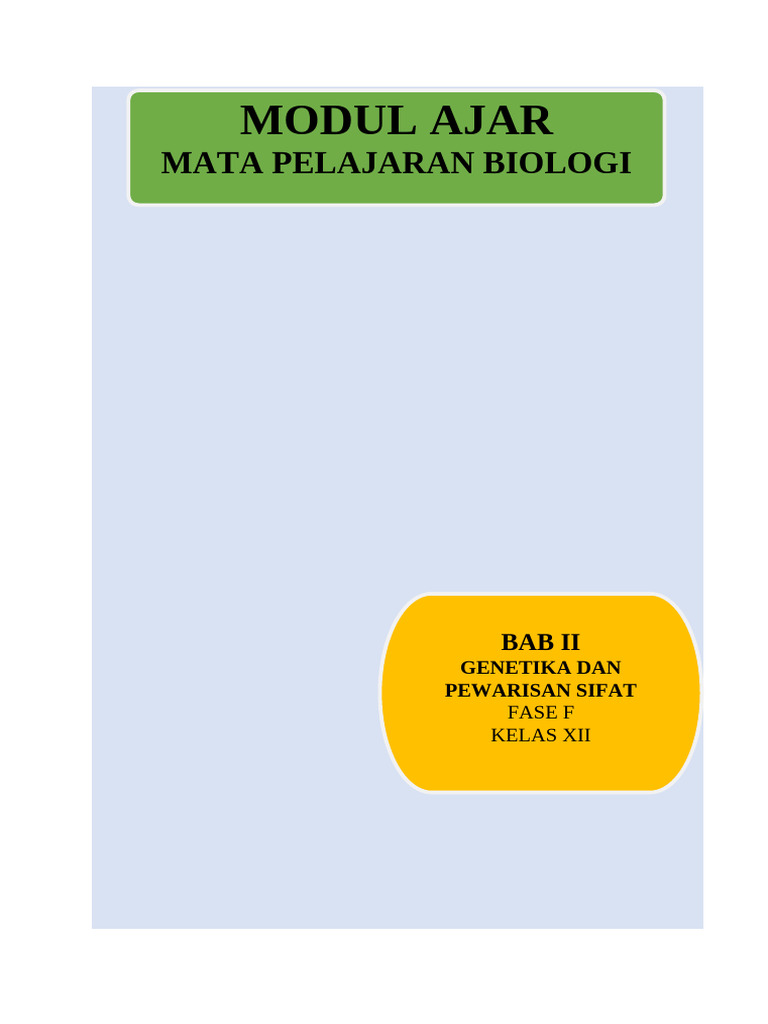 Modul Ajar Biologi Fase f Bab II | PDF