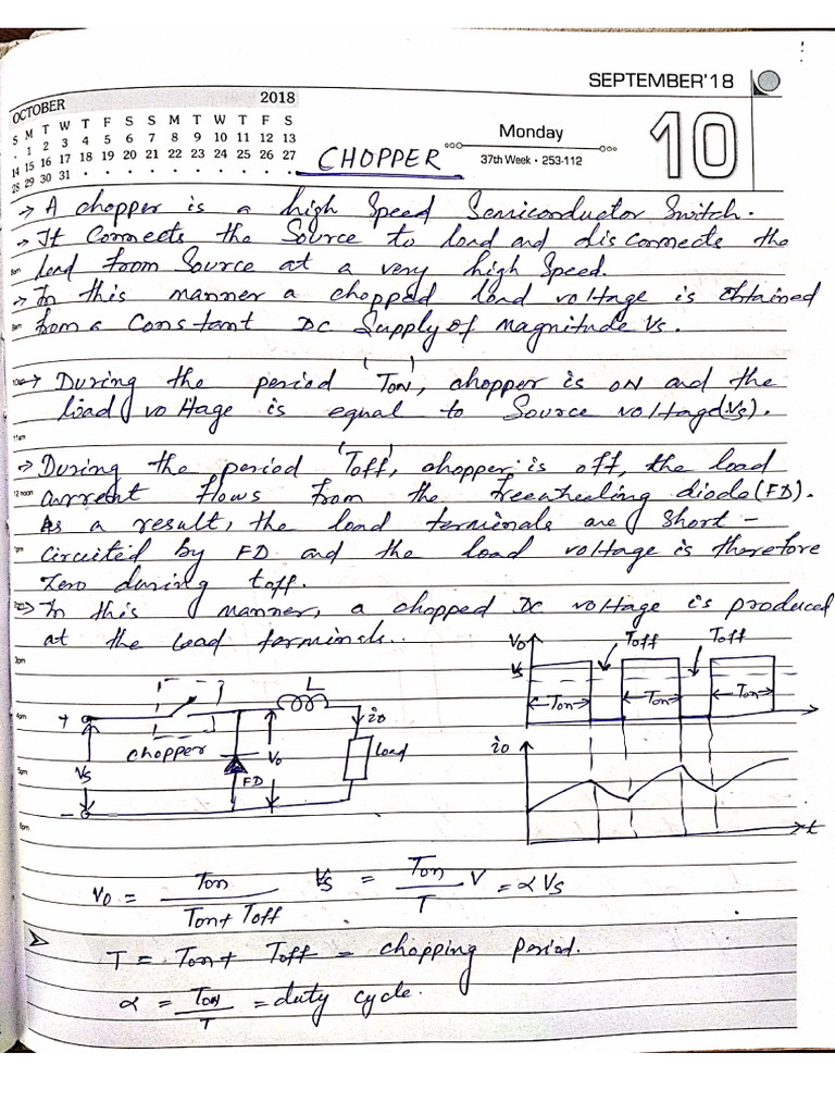 Chopper Control of DC Motor | PDF
