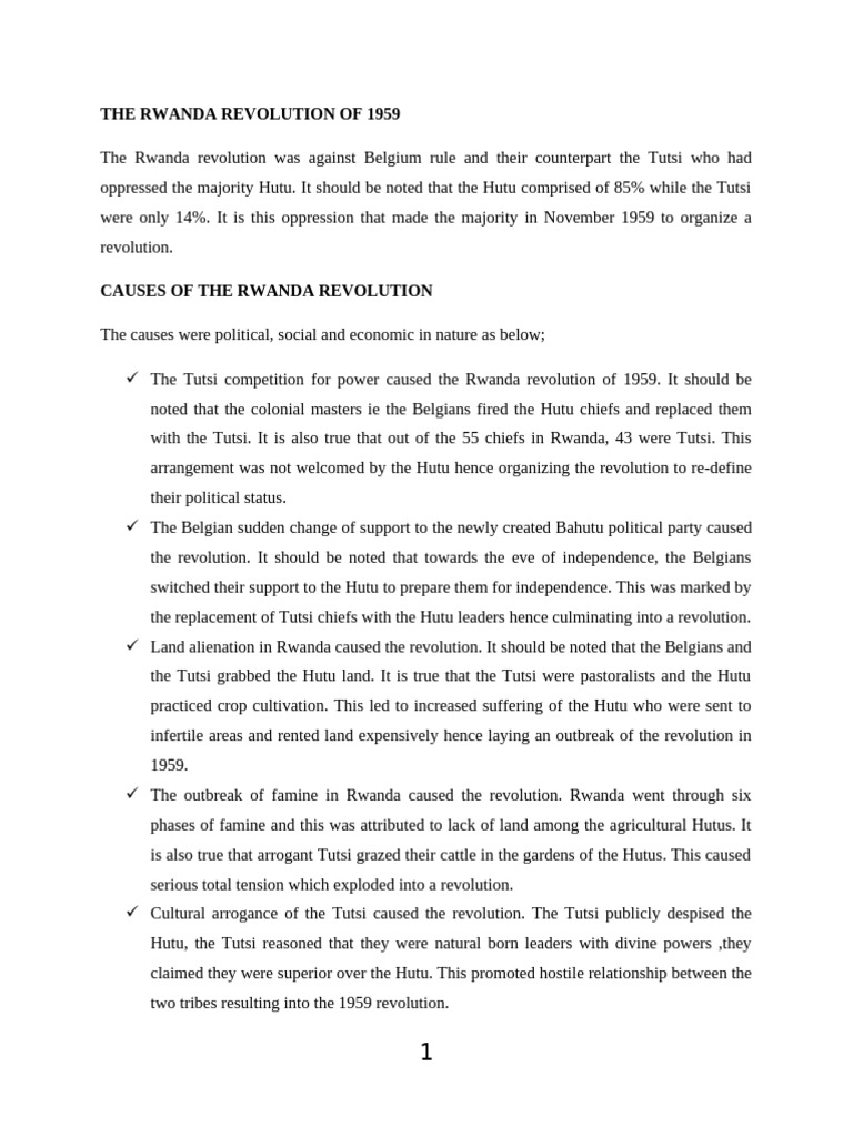African Nationalism Revolutions | PDF | Hutu | Tutsi