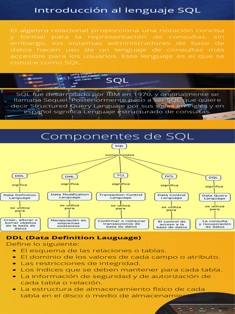 Infografía T4 - Introducción Al Lenguaje SQL | PDF