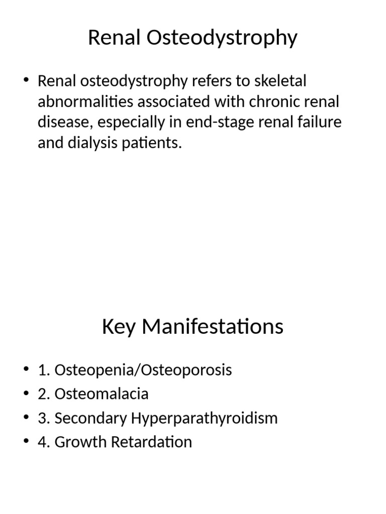 Understanding Renal Osteodystrophy | PDF