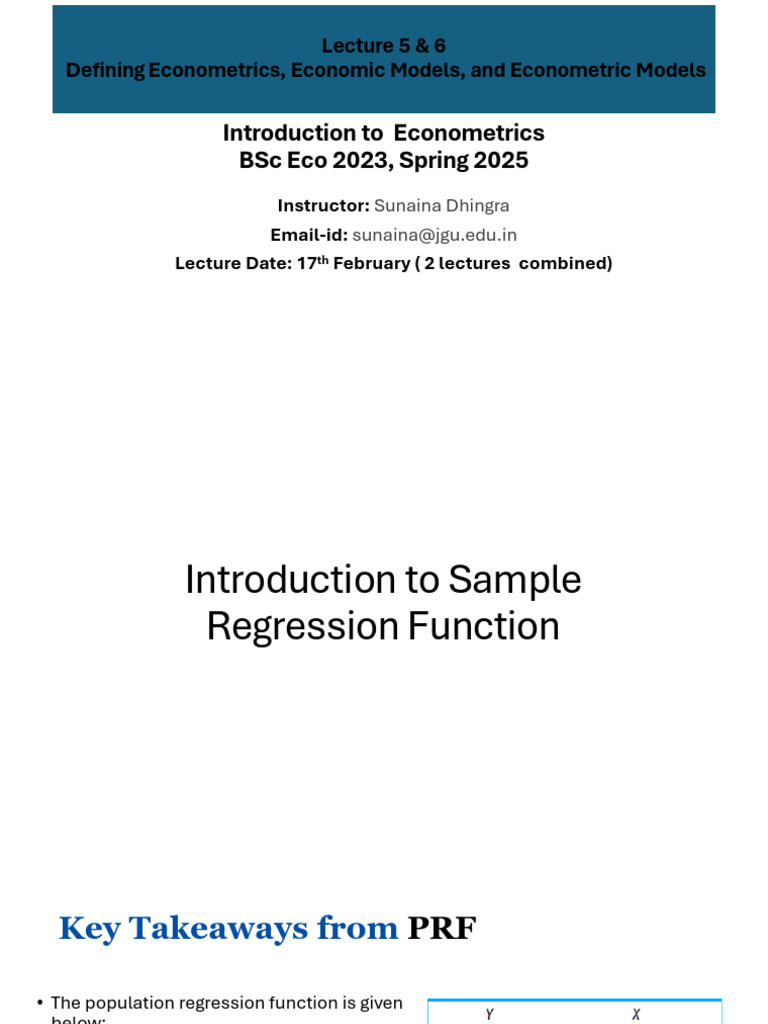 Econometrics 5 and 6 | PDF | Errors And Residuals | Ordinary Least Squares