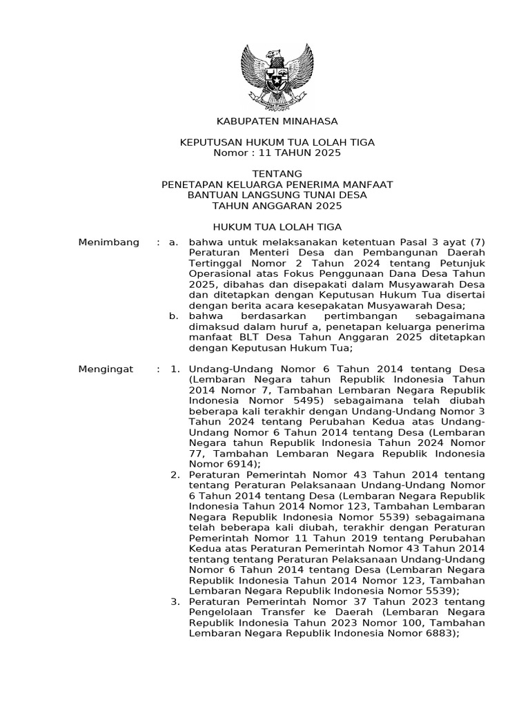 SK BLT 2025 Lolah Tiga | PDF