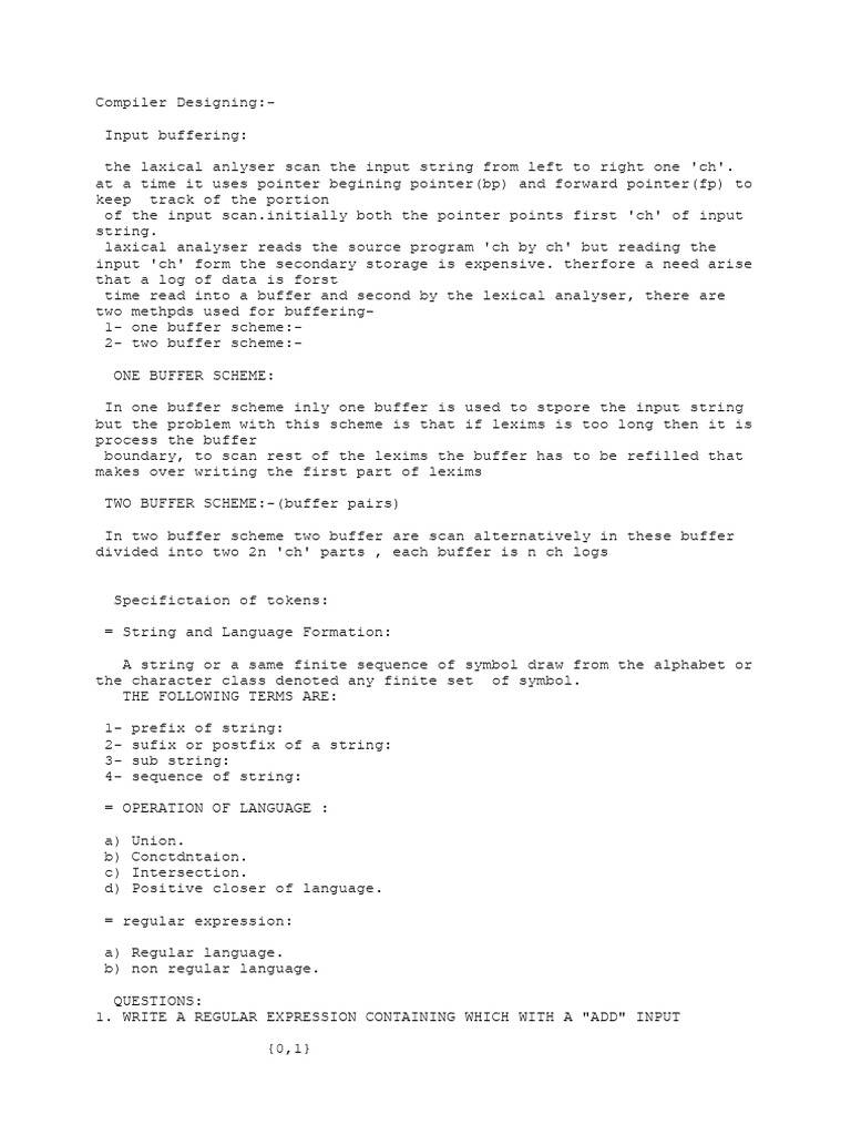 compiler designing (11 files merged) (1) | PDF | Process (Computing) | Bios