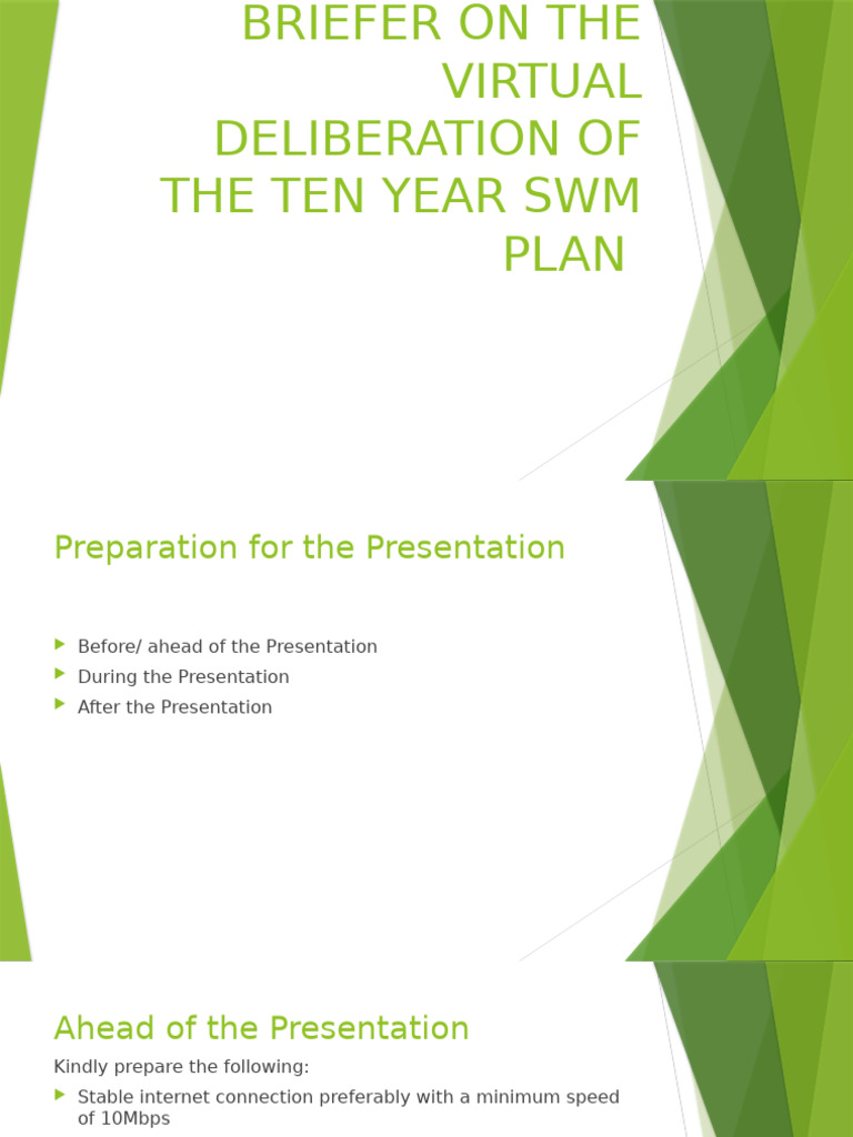 Virtual Deliberation Guide for SWM Plan | PDF | Waste | Waste Management