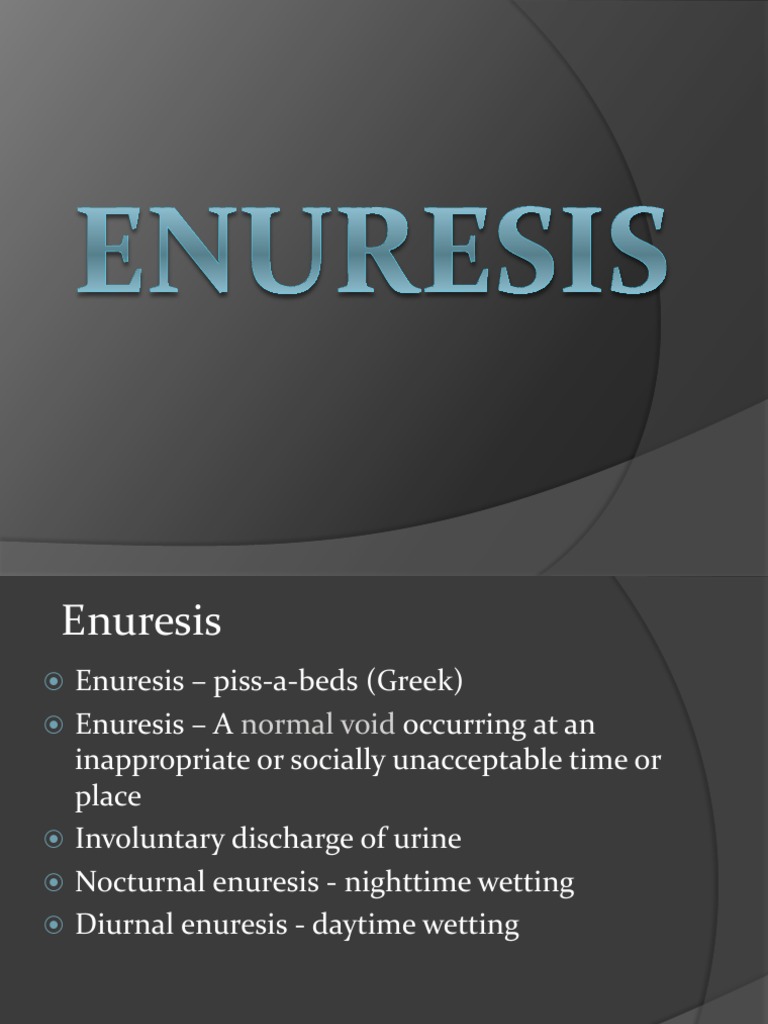 Enuresis | PDF | Urinary Incontinence | Nocturnal Enuresis