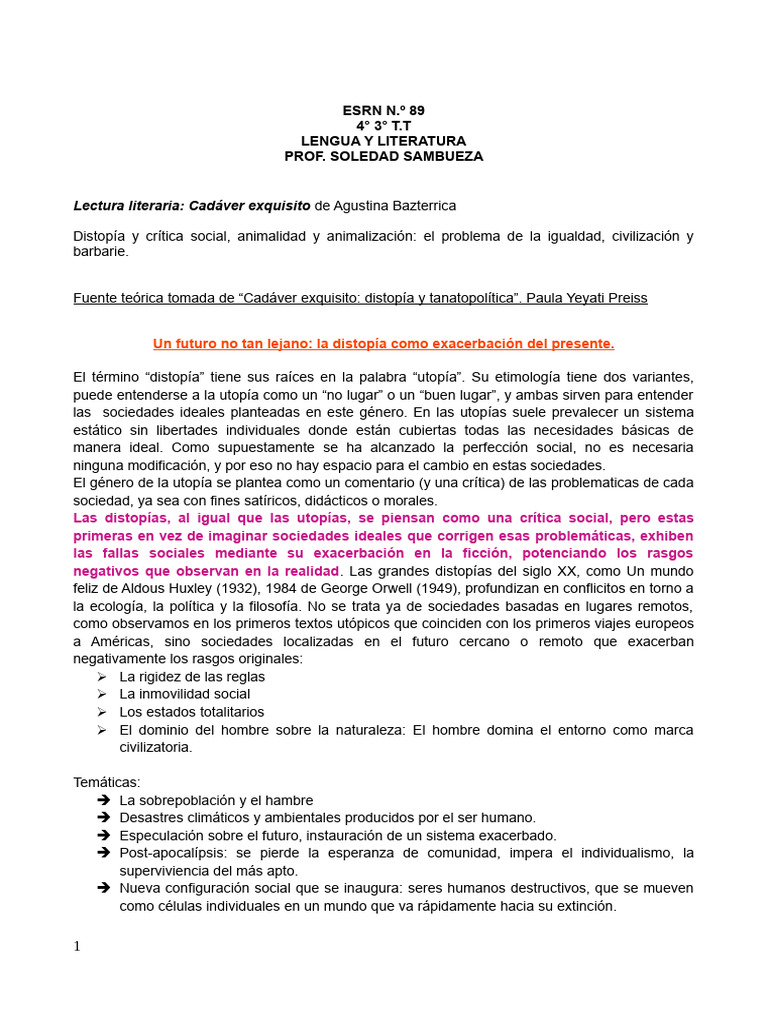 Cadáver Exquisito: Distopía Infantil | PDF | Distopía | utopía