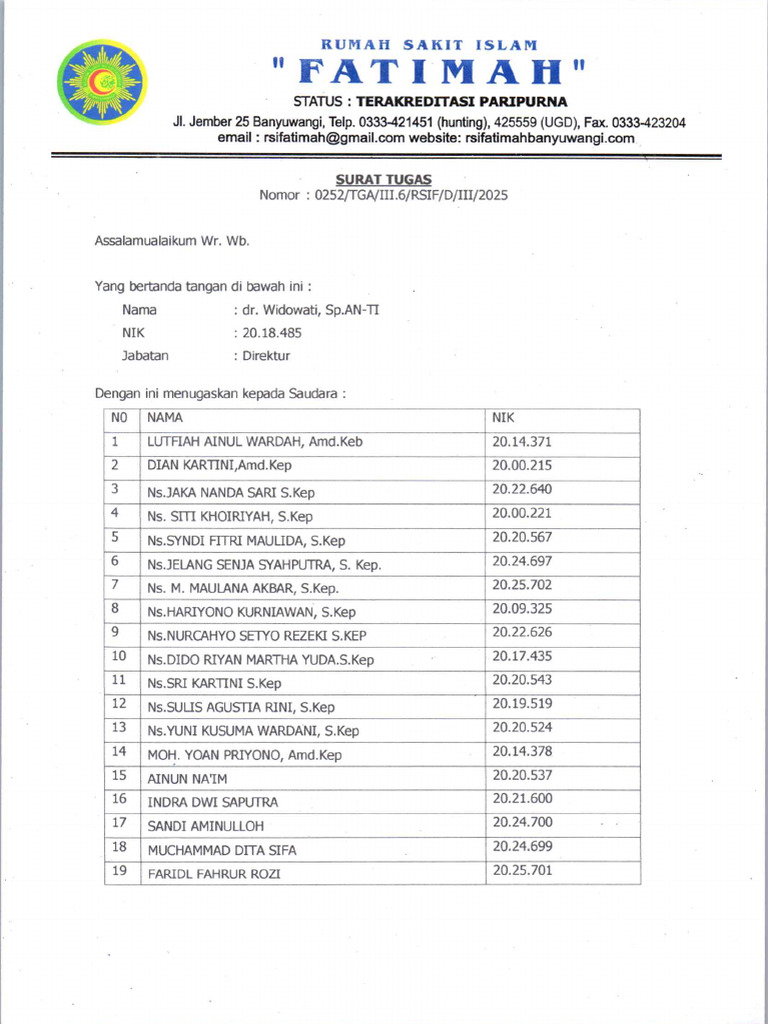 Surat Tugas Pospam Asdp Ketapang-1 | PDF