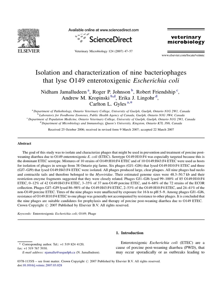Phage Isolation and Characterization | PDF | Agarose Gel Electrophoresis | Bacteriophage