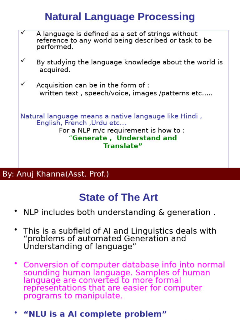 AI - NLP-Comp Vision Updated1 | PDF | Phrase | Parsing