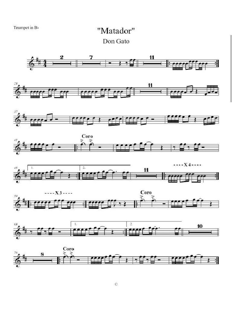 Matador - Trumpet | PDF