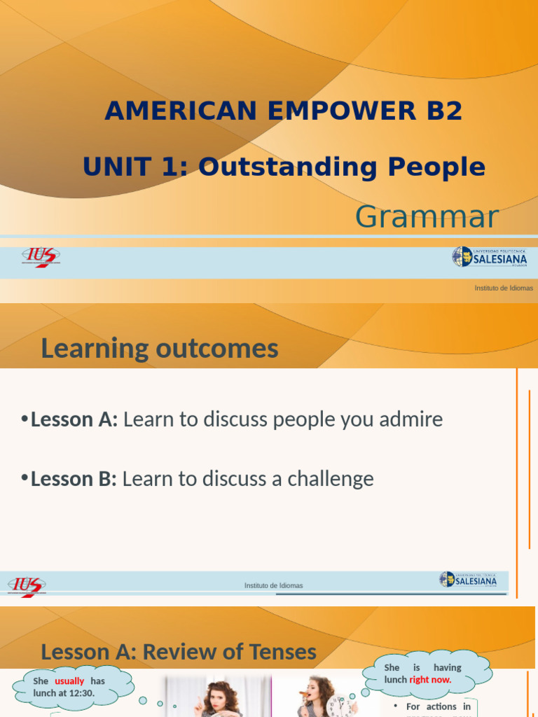 B2 - U01 - Grammar Summary | PDF | Grammatical Tense | Verb