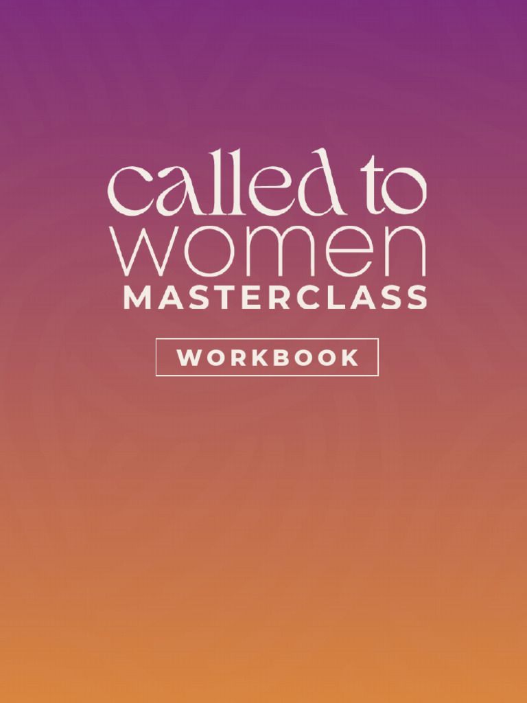 Empowering Women: Called to Purpose Workbook | PDF | Prayer | Jesus