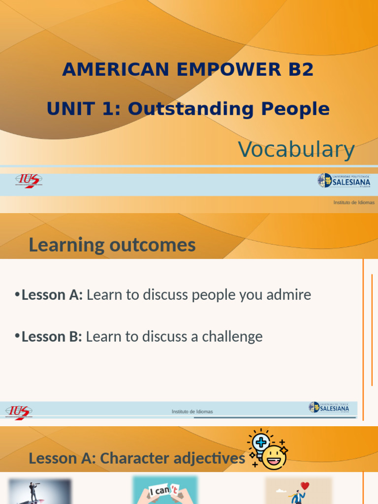 B2 - U1 - Vocabulary Summary | PDF